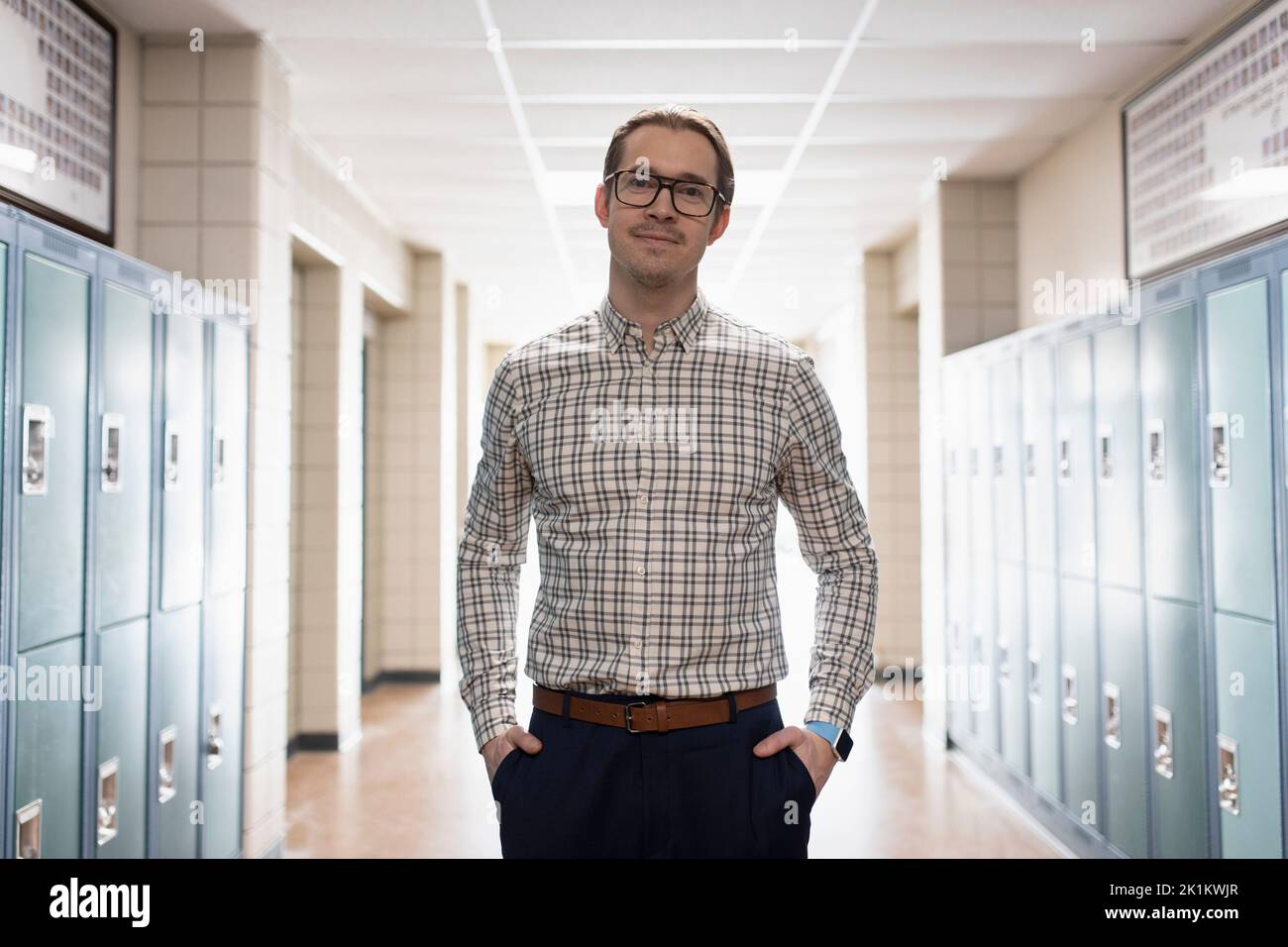 Male school teacher portrait hi-res stock photography and images - Alamy