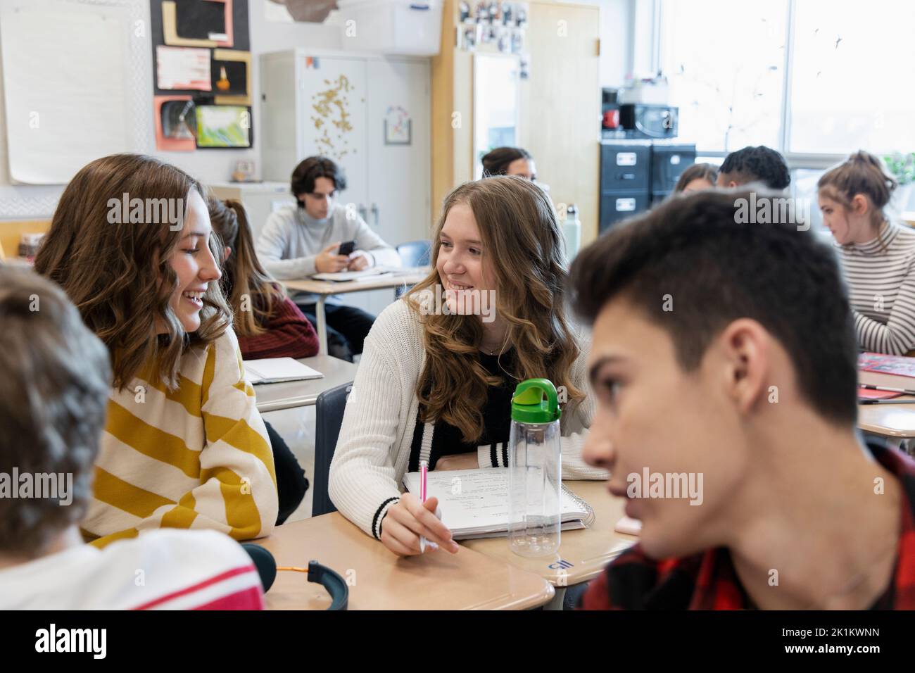 High school classroom project talking hi-res stock photography and ...