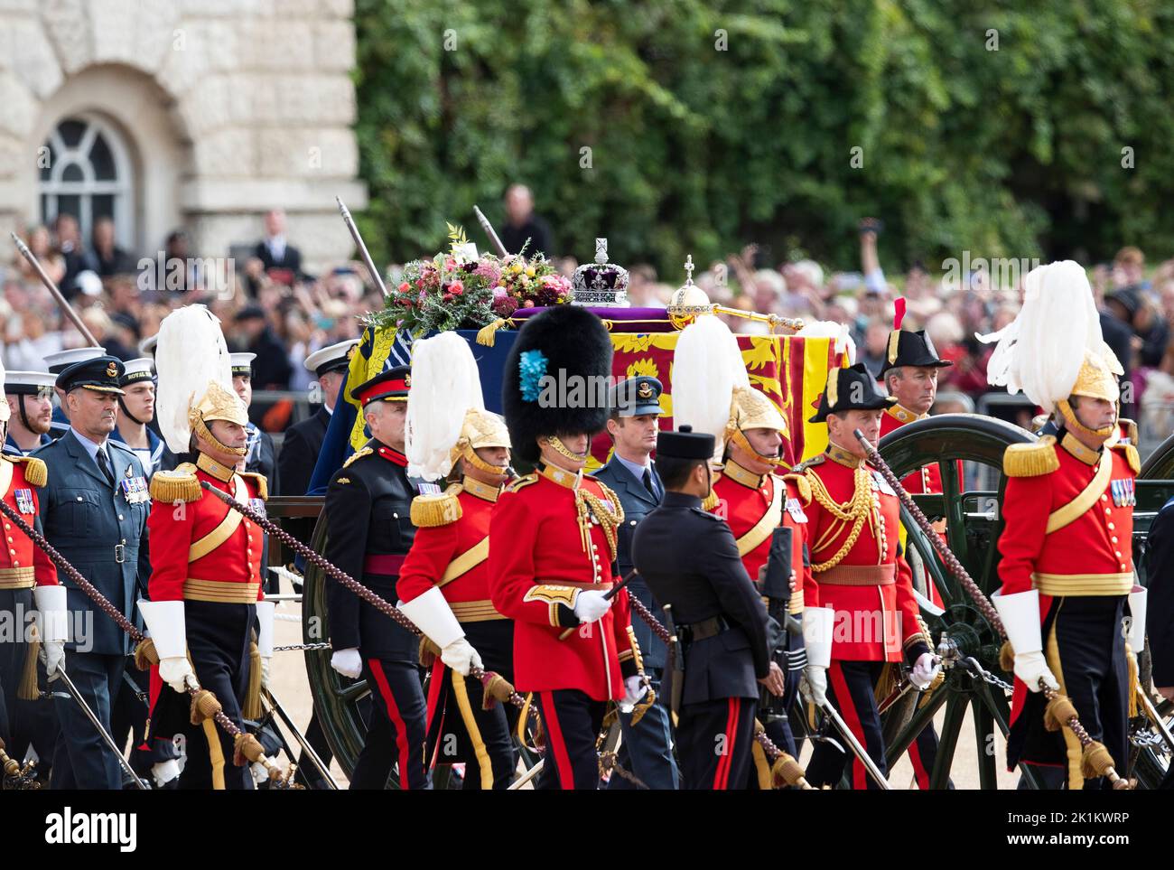 London, UK. 19th Sep, 2022. Queen Elizabeth’s Coffin is photographed at ...