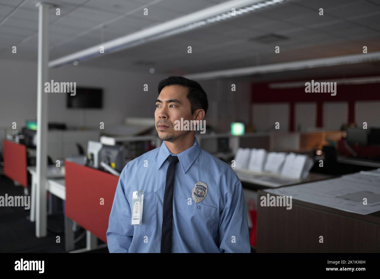 Cheerful security guard hi-res stock photography and images - Alamy