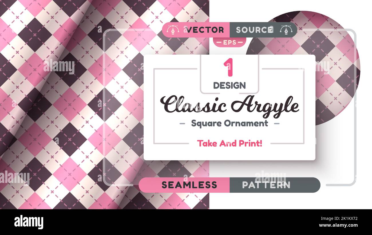 Argyle Seamless Pattern, Fabric Texture Background, Textile Wallpaper Stock Vector Image & Art ...