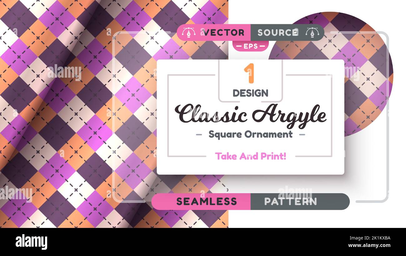 Argyle Seamless Pattern, Fabric Texture Background, Textile Wallpaper Stock Vector Image & Art ...