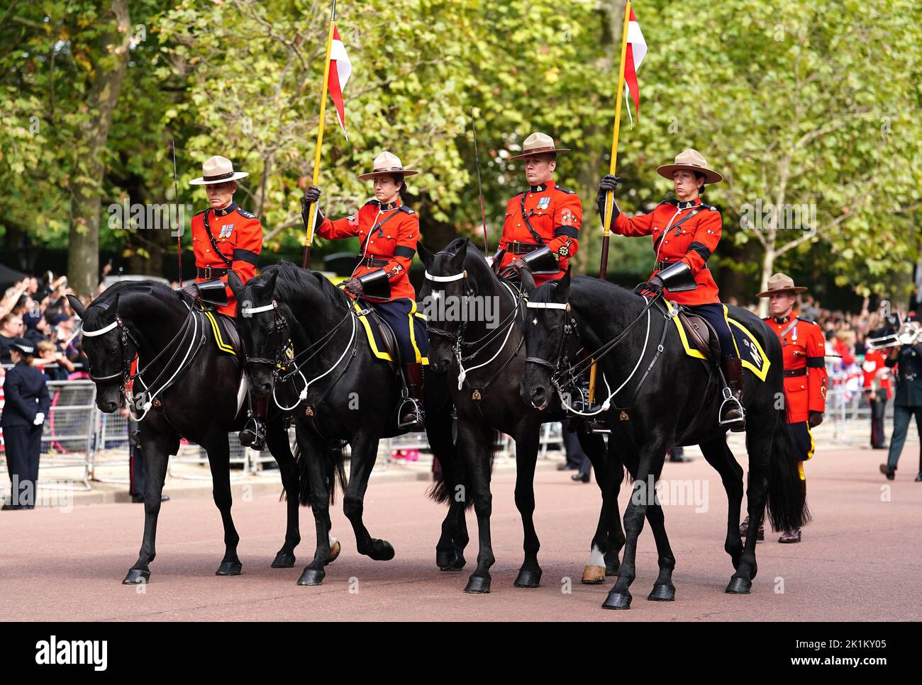 The Royal Canadian Mounted Police as the State Gun Carriage carries the ...