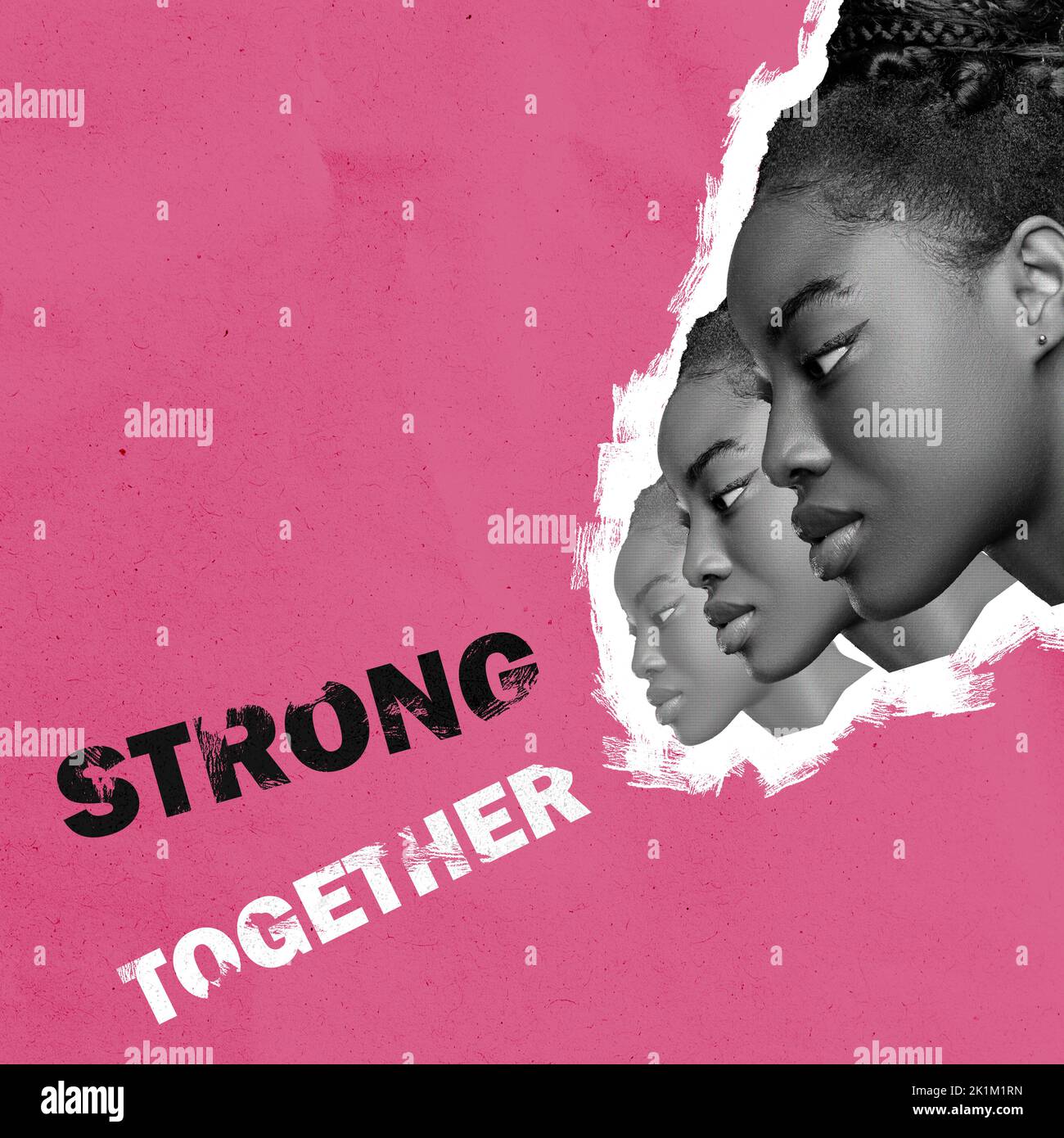 Protection of women's rights. Contemporary art collage. Surrealism ...