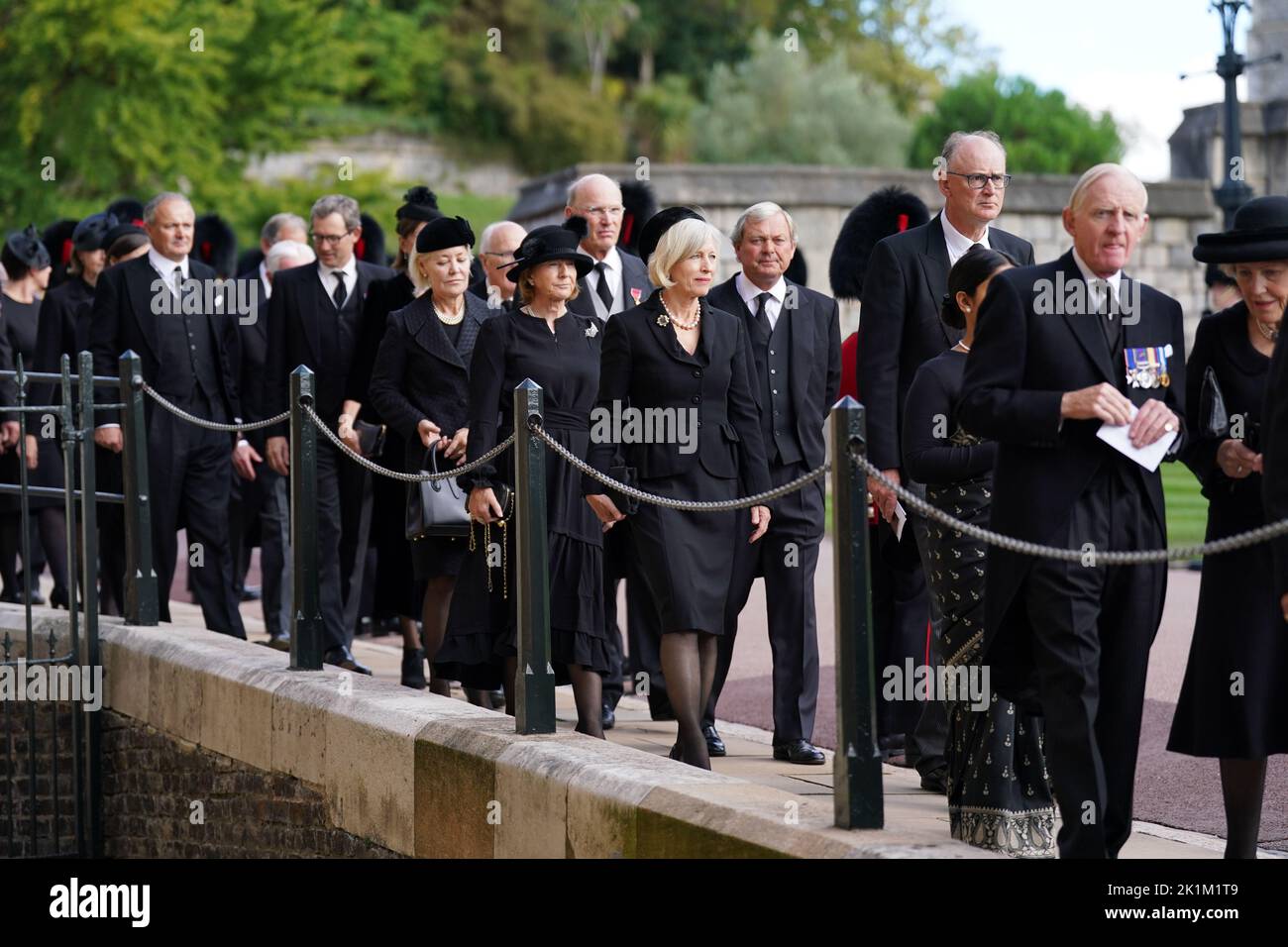 Mourners arrive for the Committal Service for Queen Elizabeth II held ...