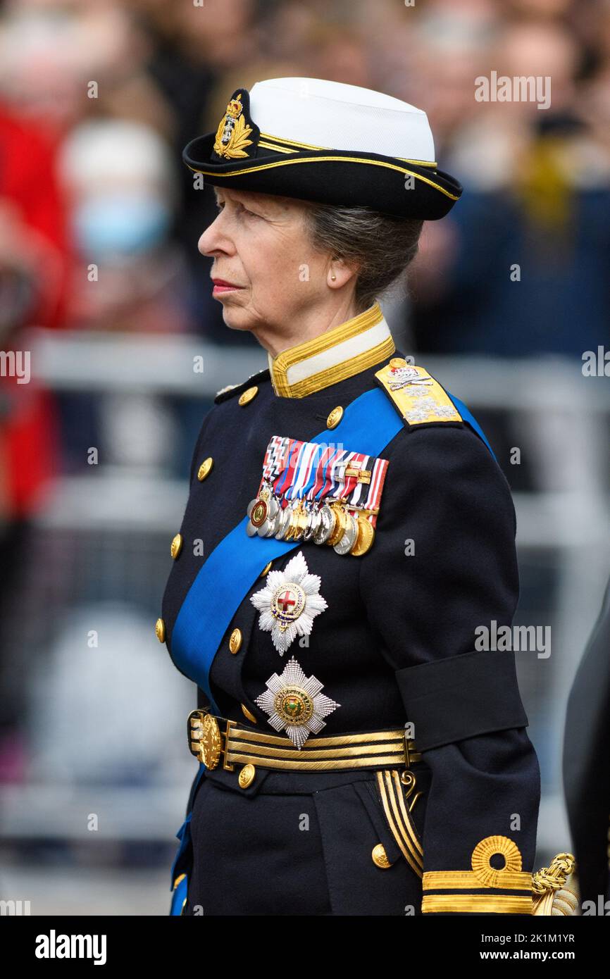 London, UK. 19 September 2022. Princess Anne, the Princess Royal ...