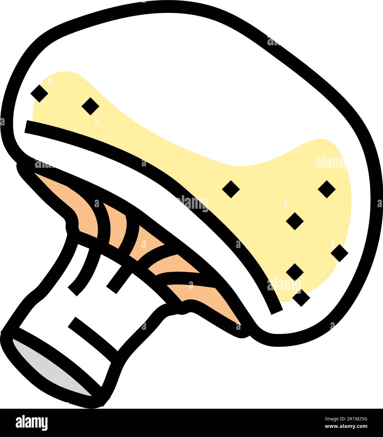 champignon mushroom color icon vector illustration Stock Vector Image ...