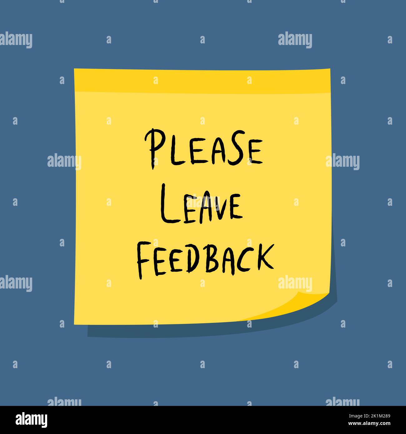 Internet feedback. Product review and feedback concept. Yellow sticky ...