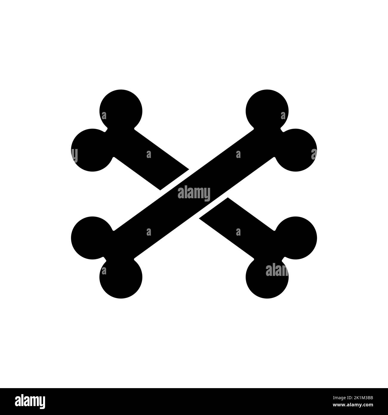Vector flat crossed bones isolated on white background Stock Vector Image & Art - Alamy