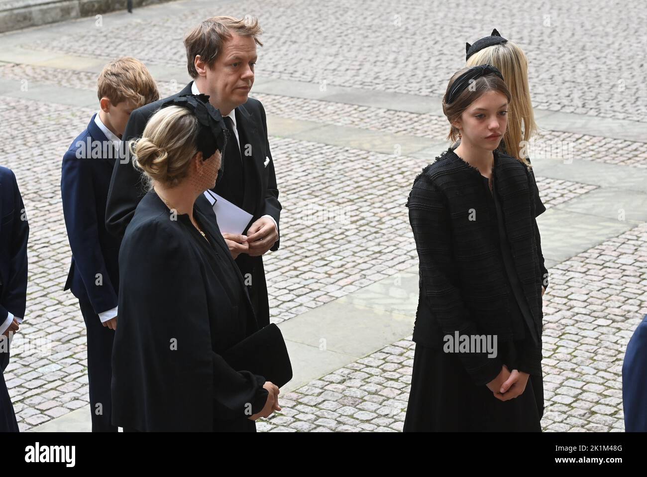 Laura Lopes (front left, with clutch bag) and Tom Parker Bowles (rear ...