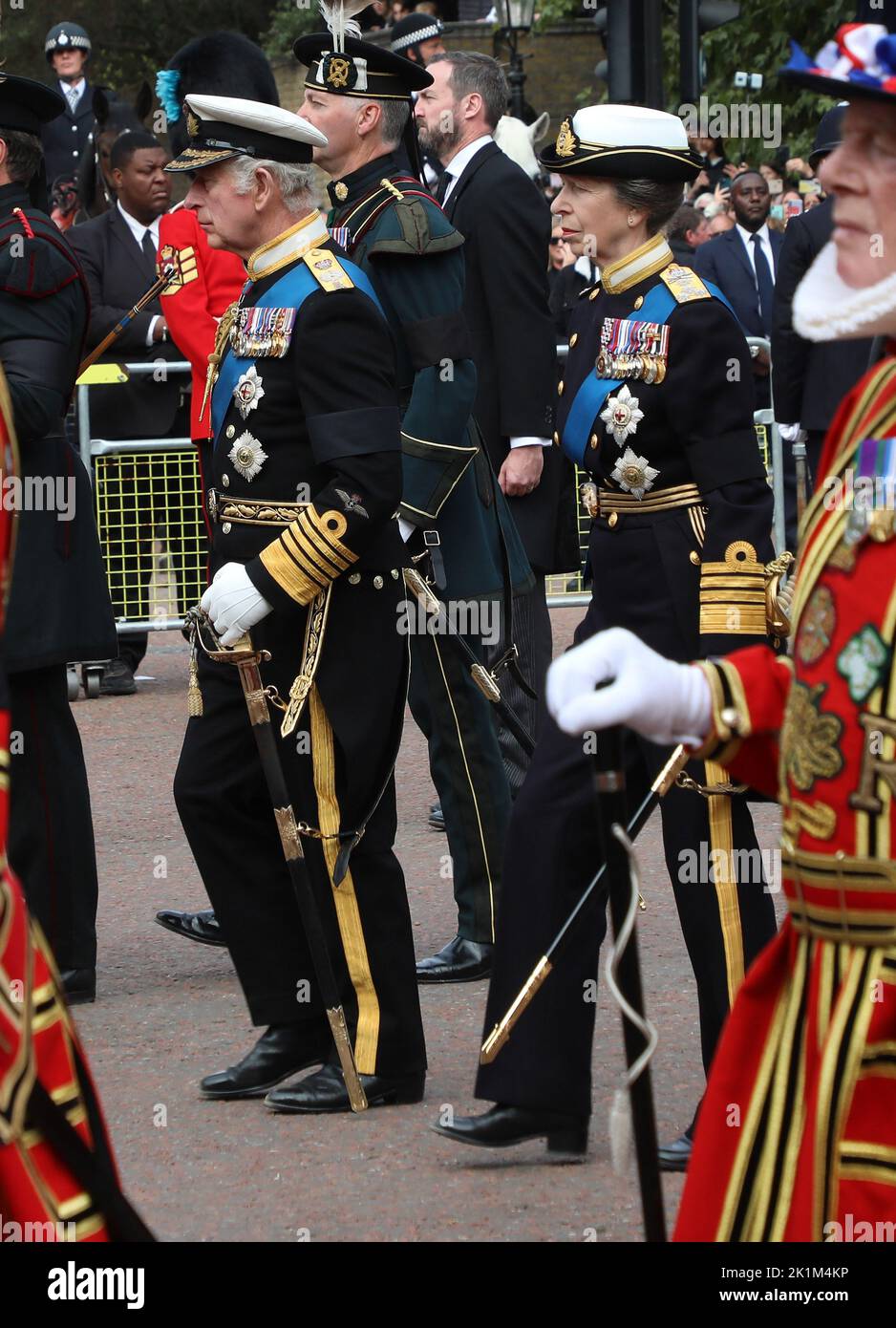 London, UK. 19th Sep, 2022. King Charles III, Princess Anne and Prince ...