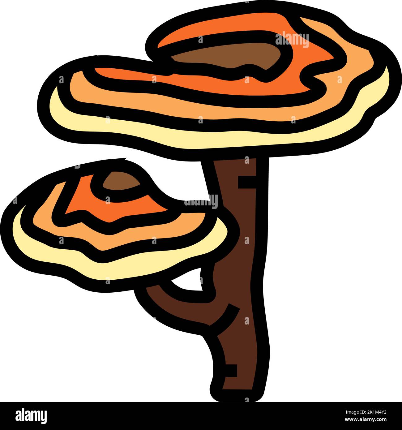 reishi mushroom color icon vector illustration Stock Vector Image & Art ...