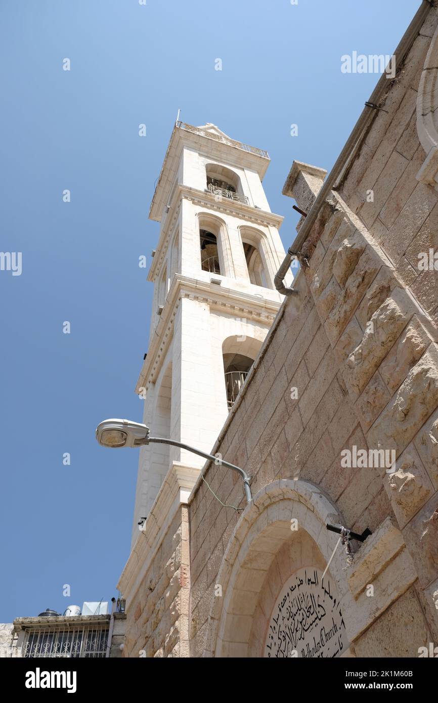 Church tower in Bethlehem Stock Photo - Alamy