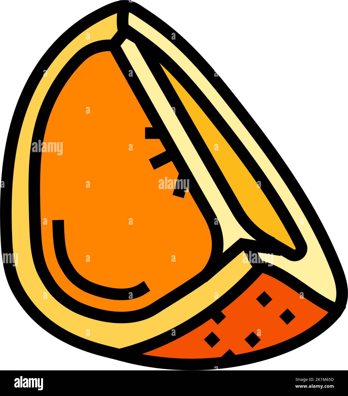 slice orange cut color icon vector illustration Stock Vector Image ...