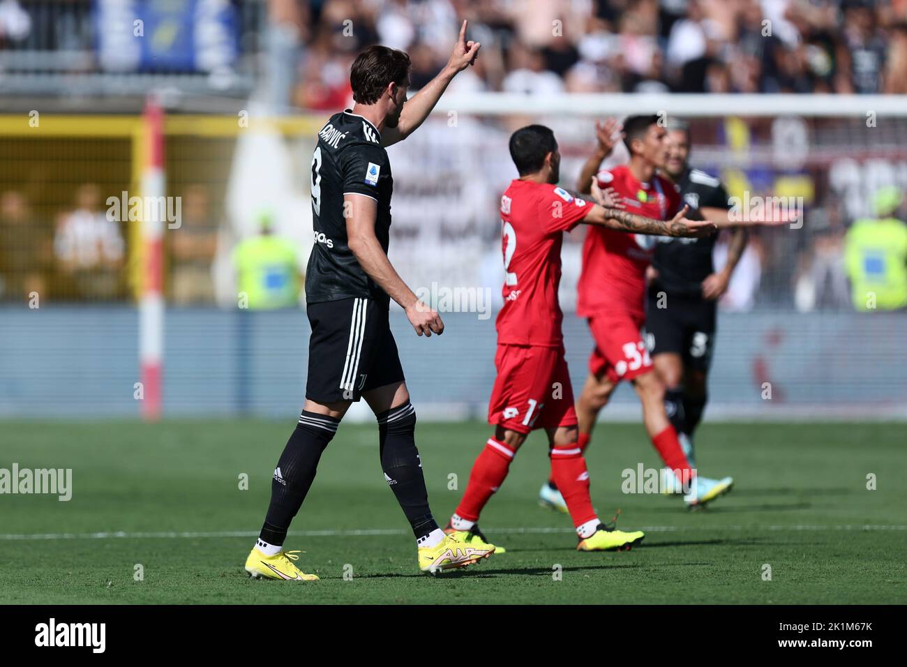 Dusan Vlahovic of Juventus Fc gestures during the Serie A match ...