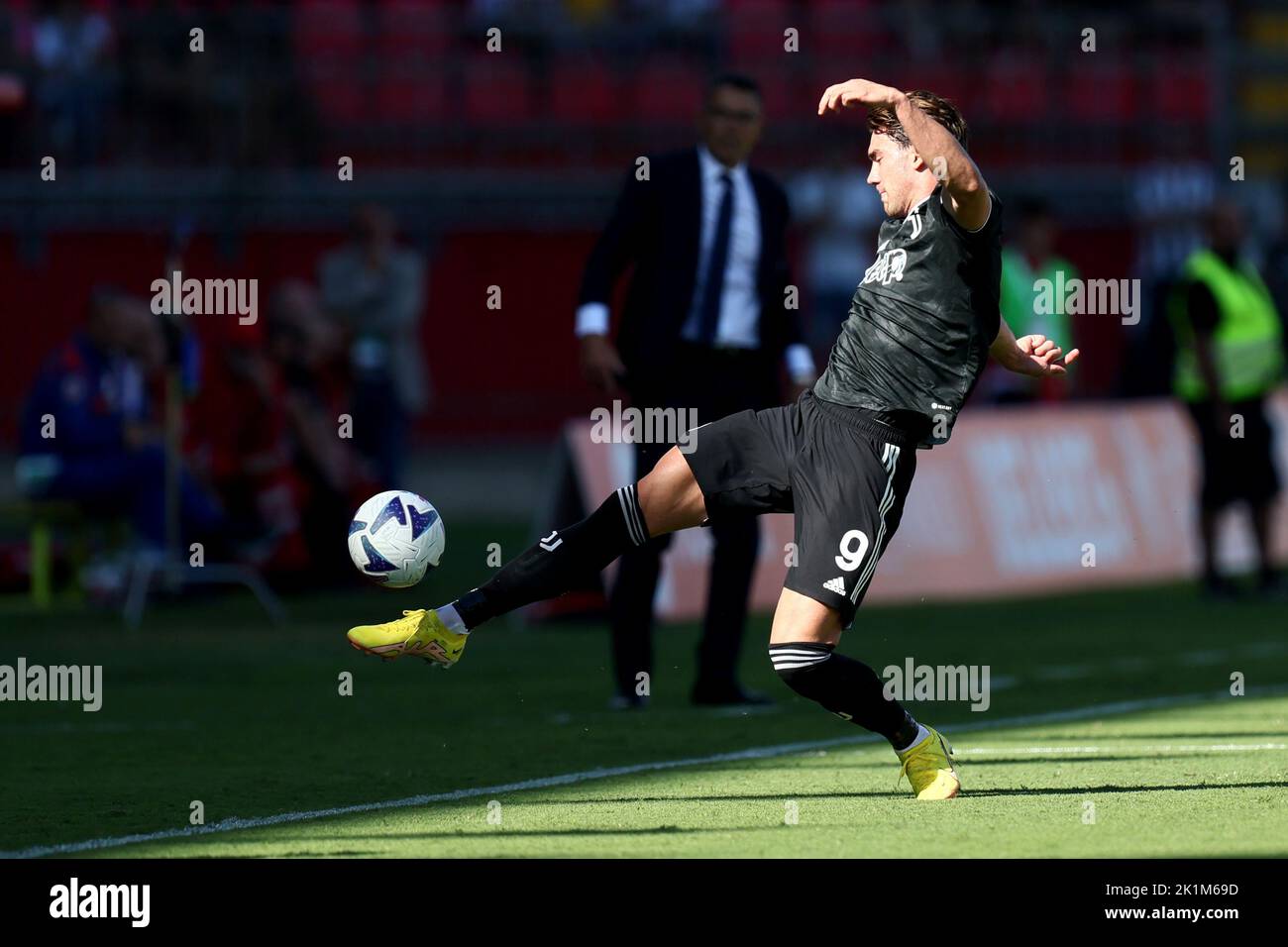 Dusan Vlahovic of Juventus Fc controls the ball during the Serie A ...
