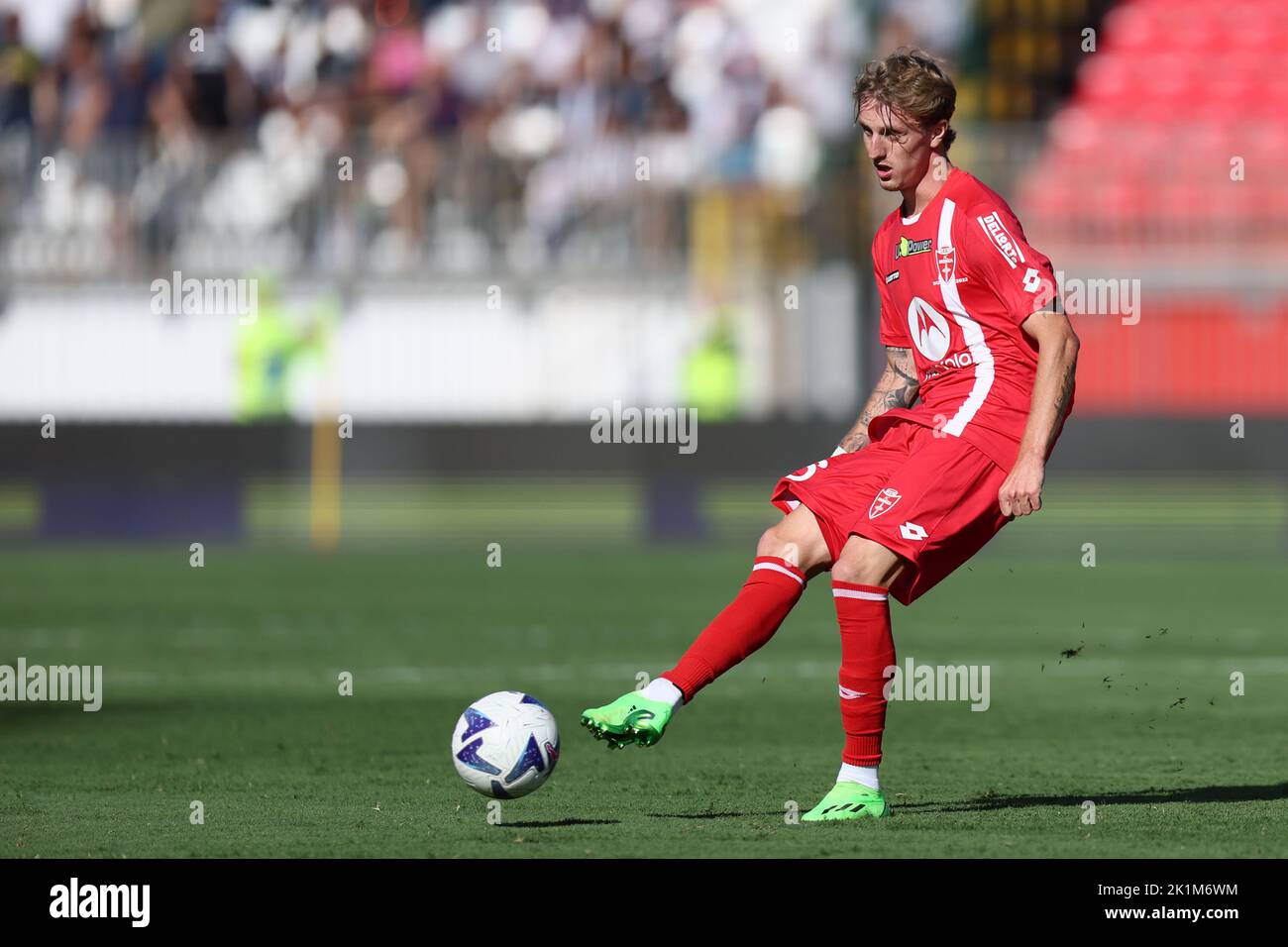 Nicolo Rovella of Ac Monza controls the ball during the Serie A match ...