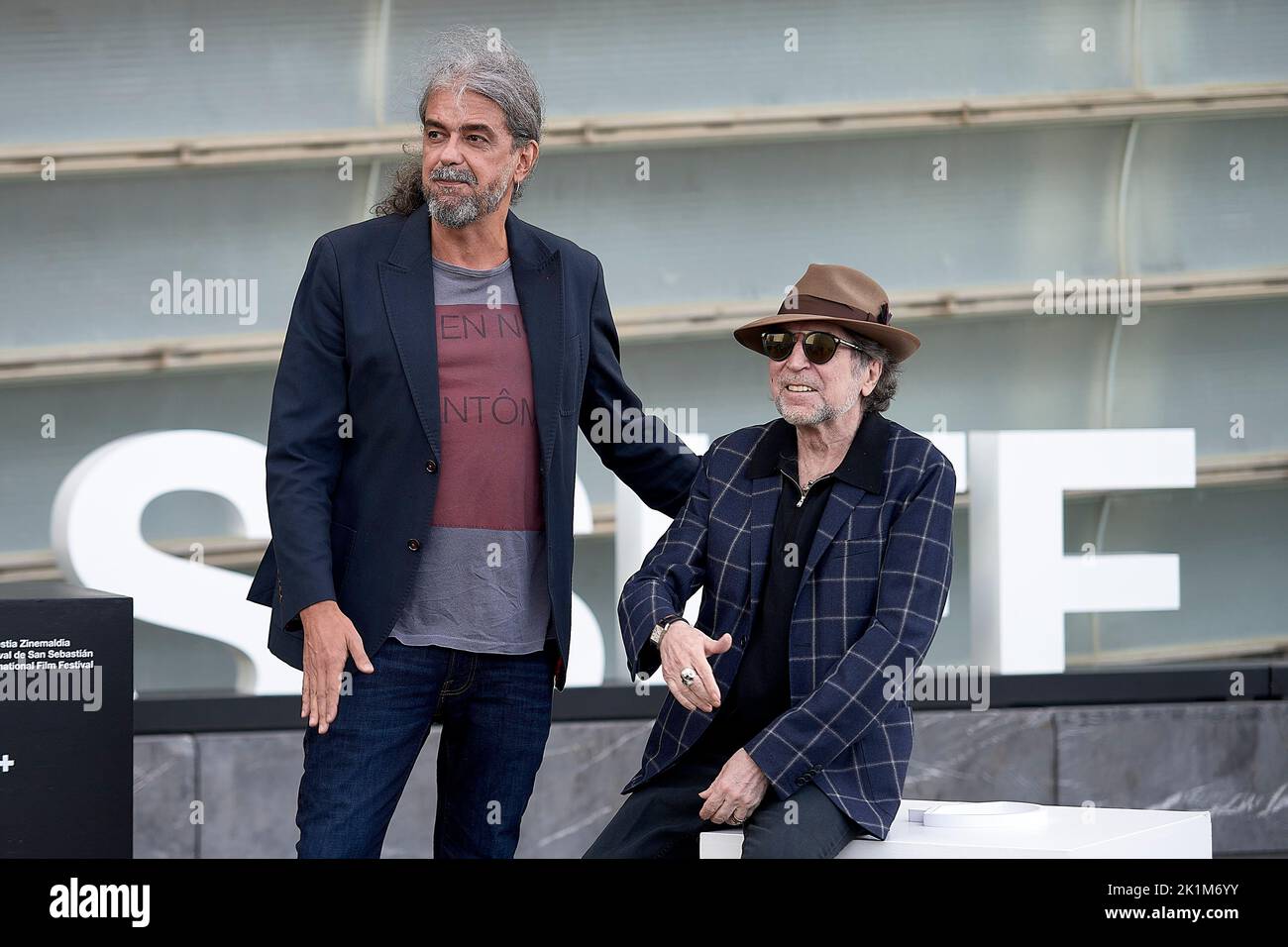 Fernando de Leon de Aranoa and Joaquin Sabina attend the photocall of ...
