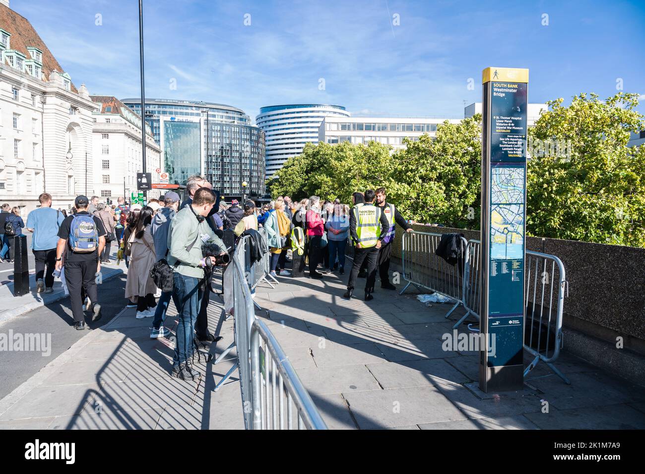London, United Kingdom - September 17 2022: Crowd of people who came to ...
