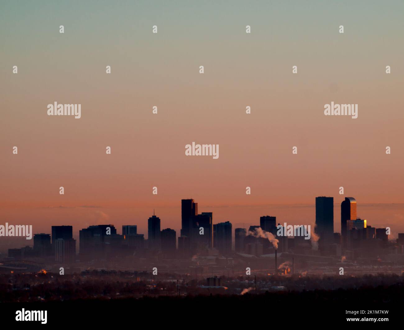 Denver colorado skyline night tall hi-res stock photography and images ...