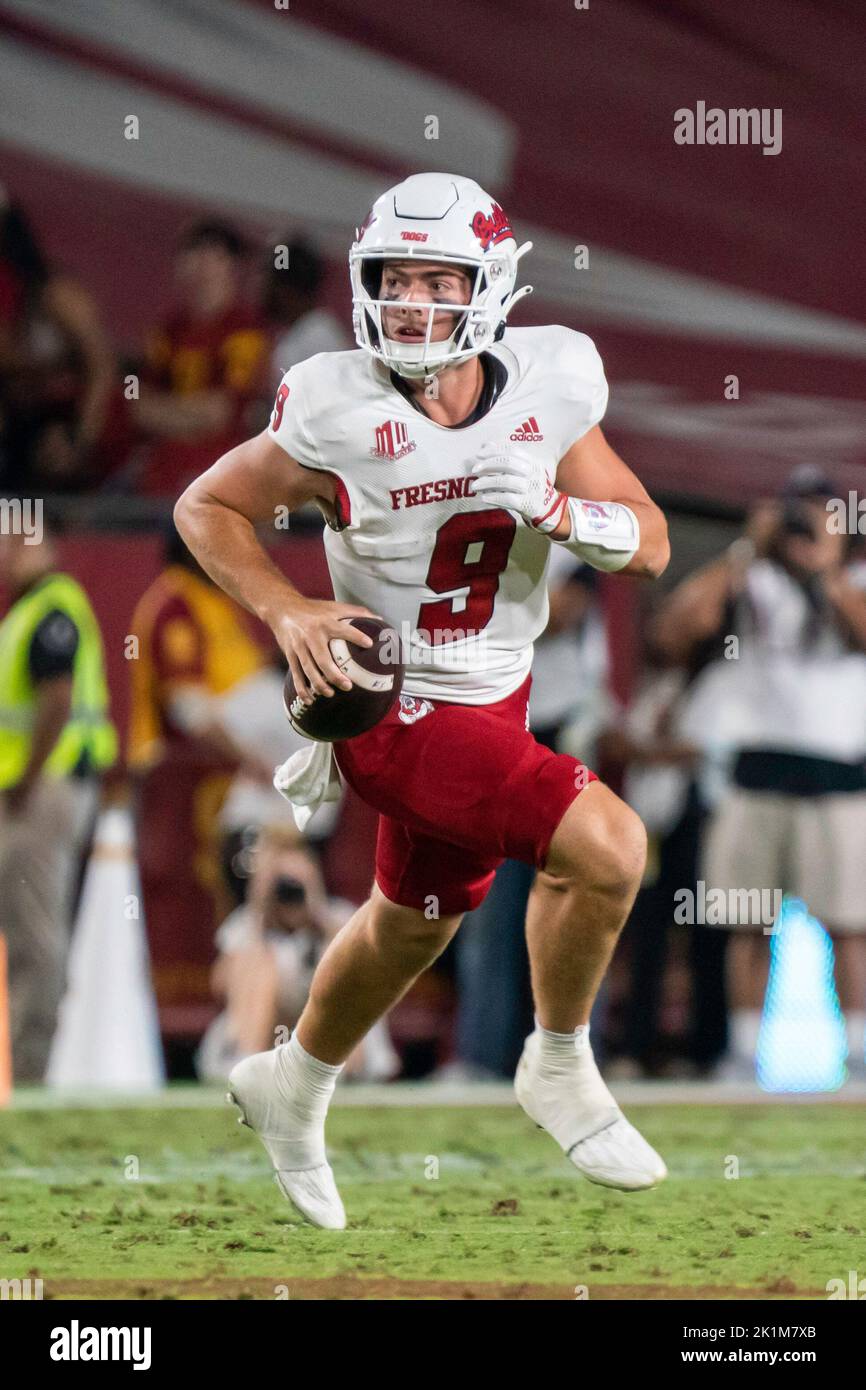Fresno State Bulldogs quarterback Jake Haener (9) scrambles during a ...