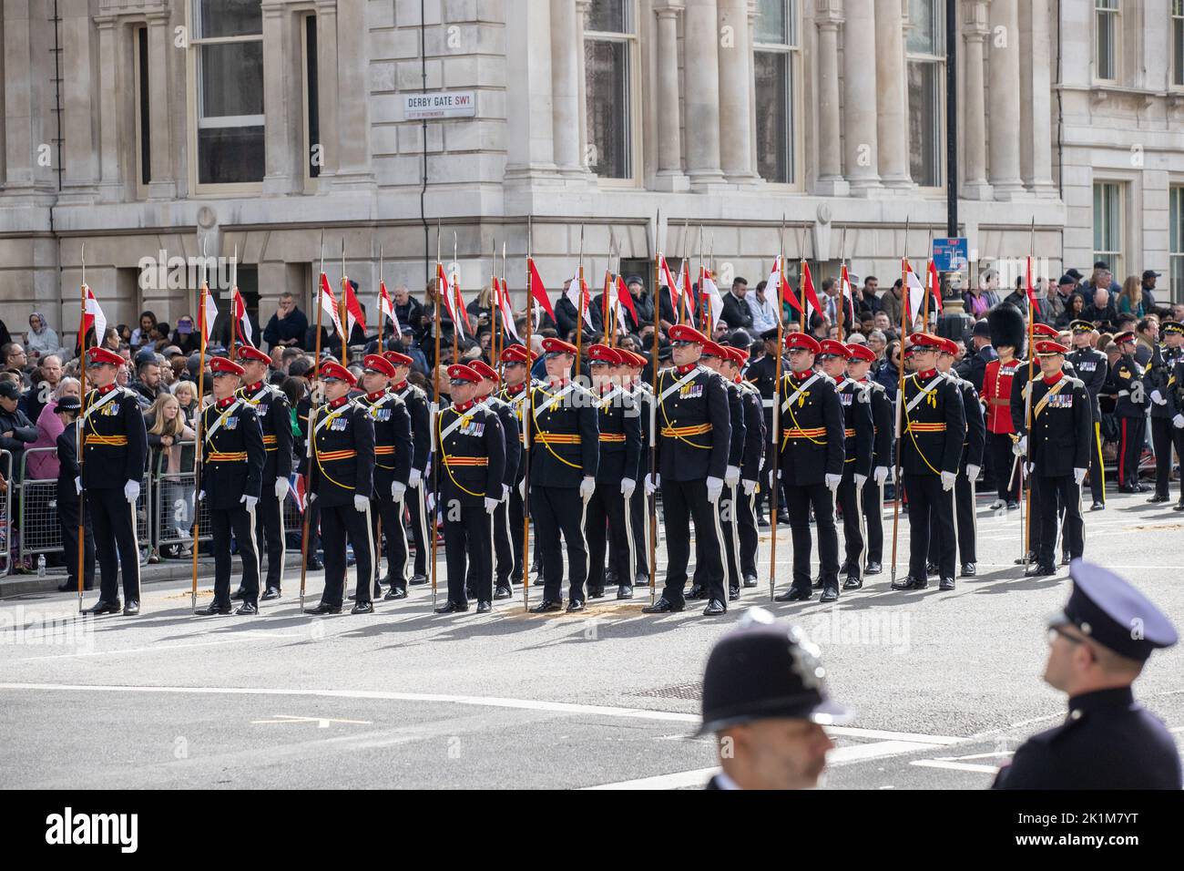 London, UK. 19 September 2022. The Ceremonial Procession along Pall ...
