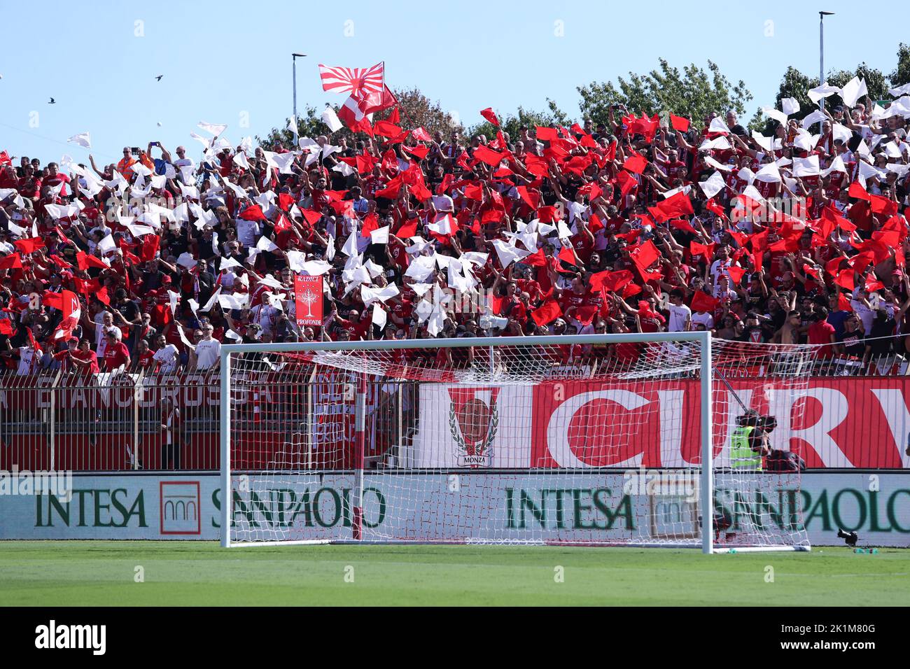 Supporters of Ac Monza are seen during the Serie A match beetween Ac ...