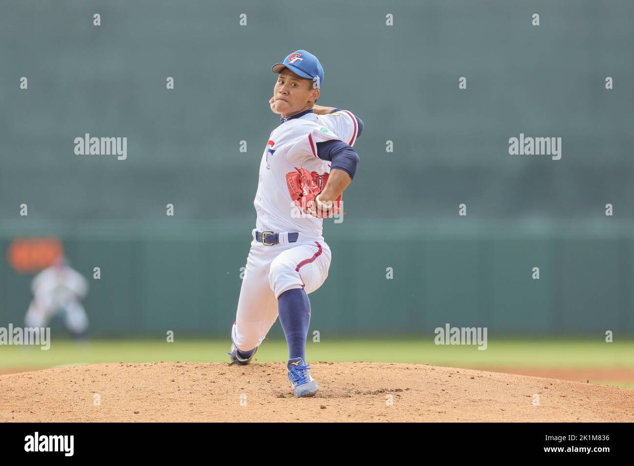 Sarasota, FL. USA; Chinese Taipei starting pitcher Sheng-En Lin (51 ...
