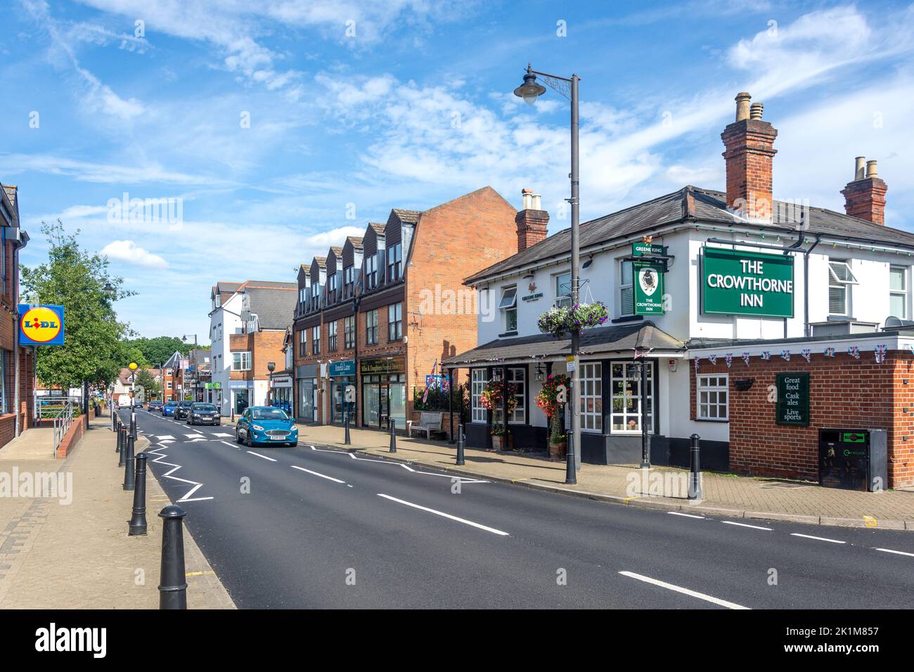High Street, Crowthorne, Berkshire, England, United Kingdom Stock Photo ...
