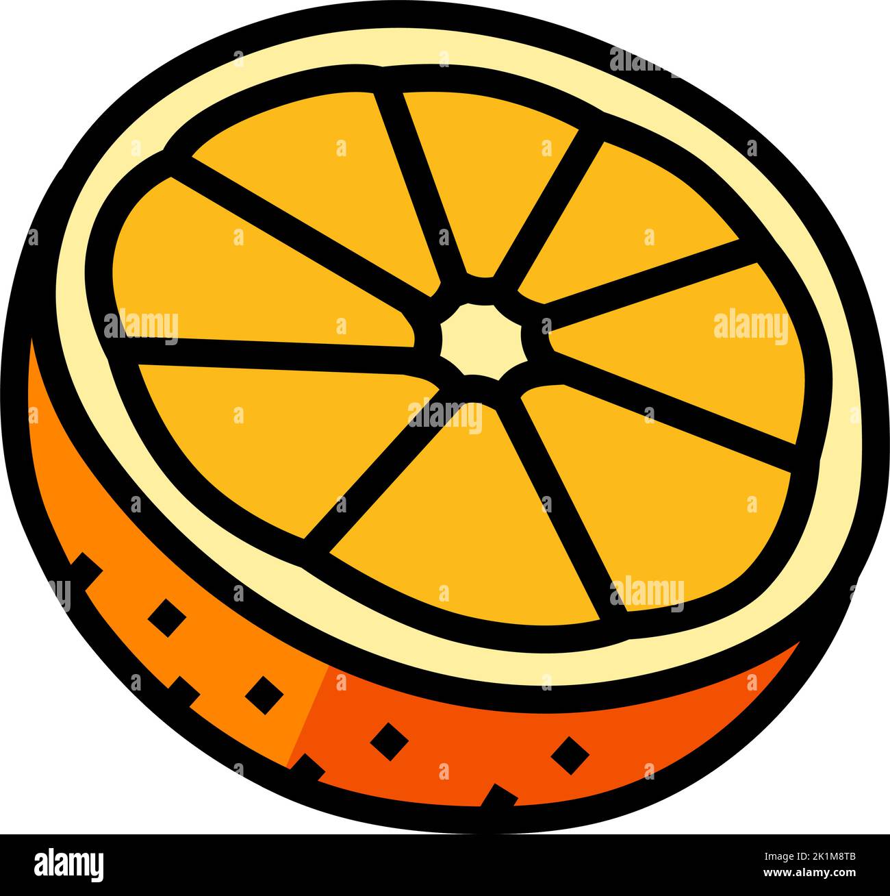 cut fresh orange color icon vector illustration Stock Vector Image ...