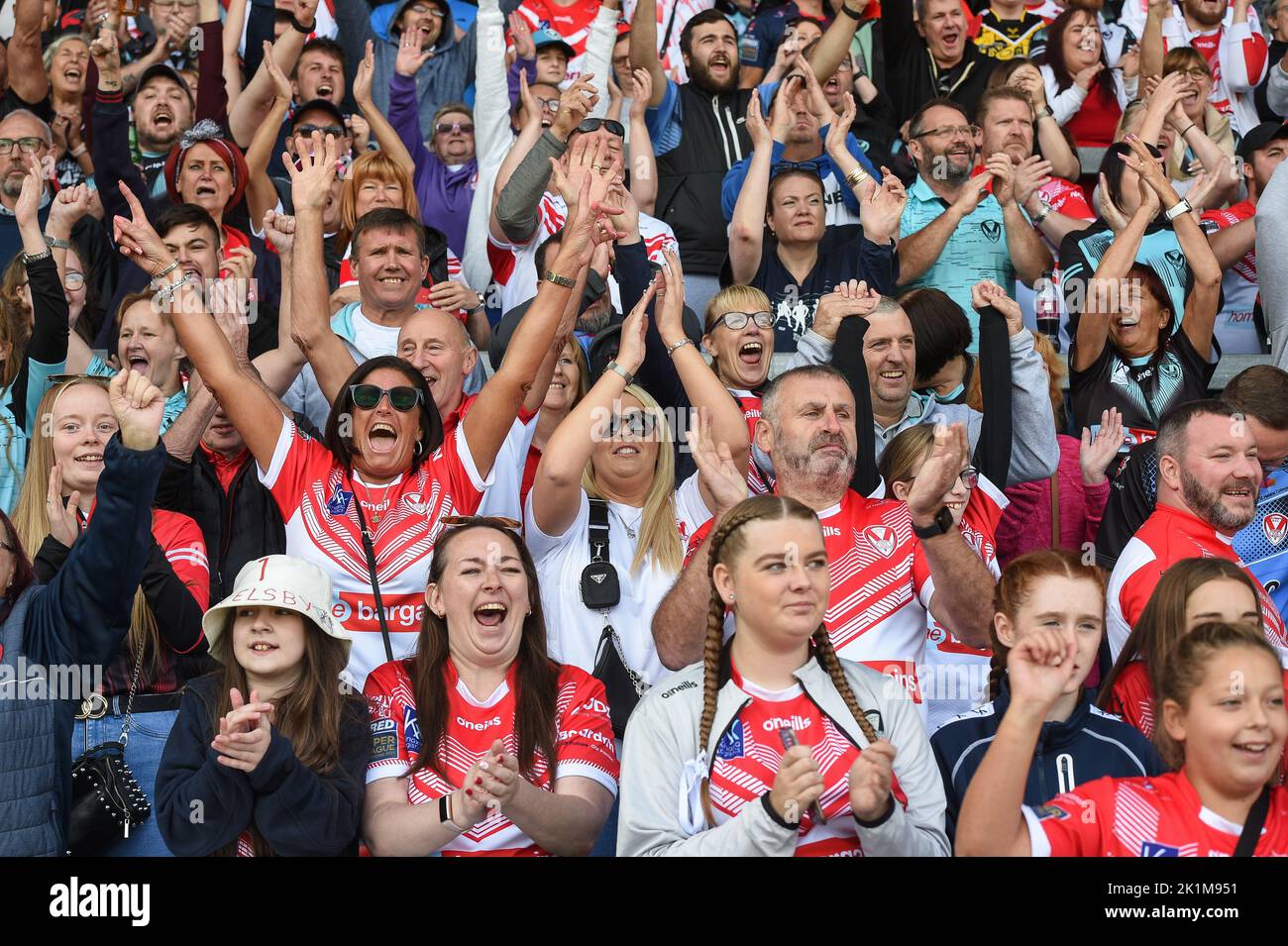 St. Helens, England -17th September 2022 - St. Helens fans. Rugby ...