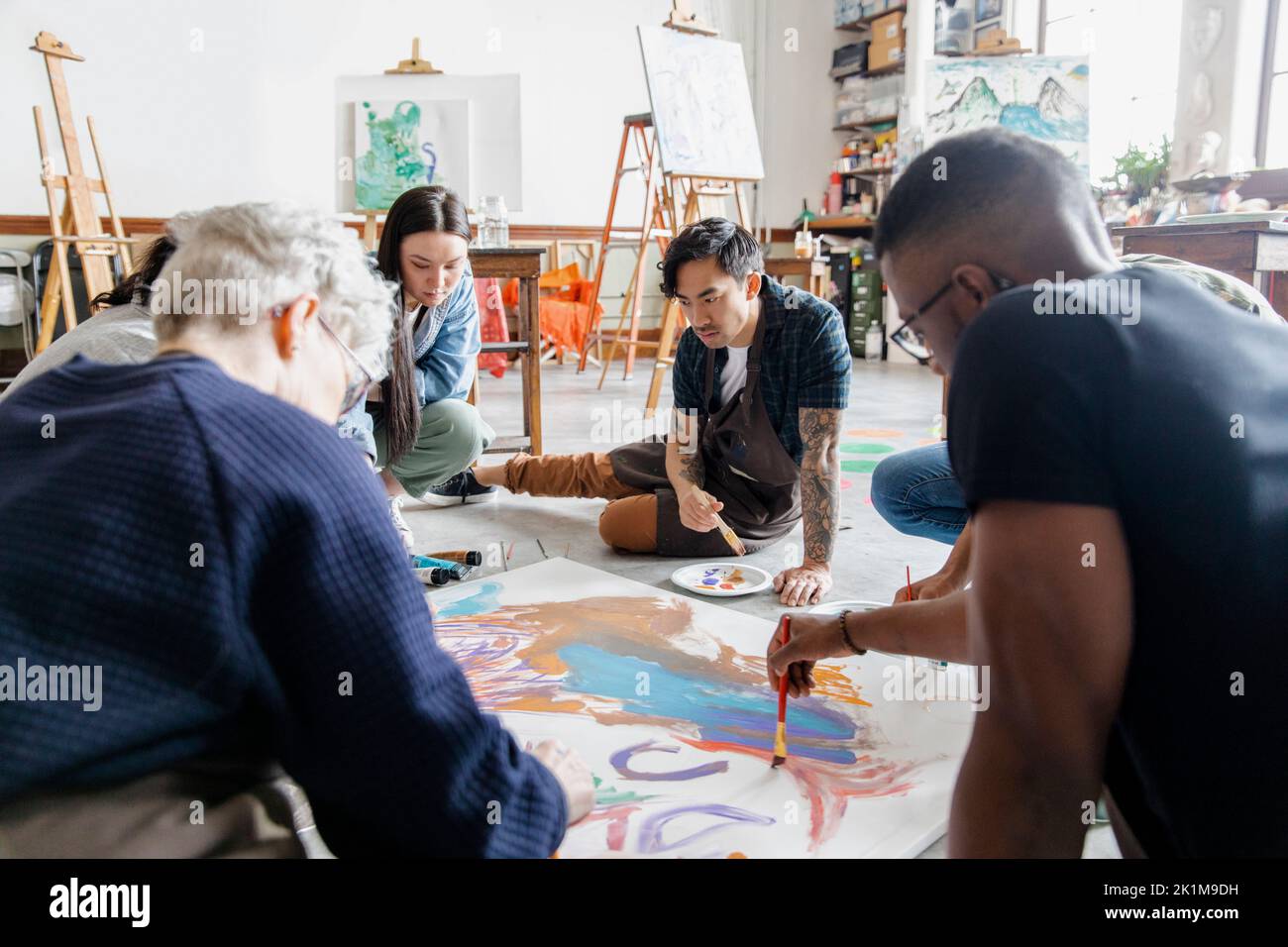 Studio art class creativity concentration hi-res stock photography and ...