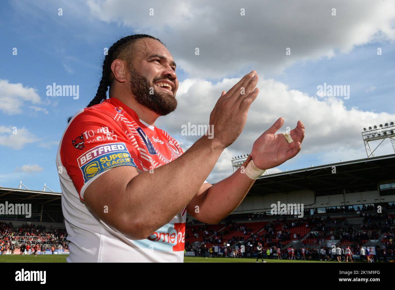 St. Helens, England -17th September 2022 - Konrad Hurrell of St Helens ...