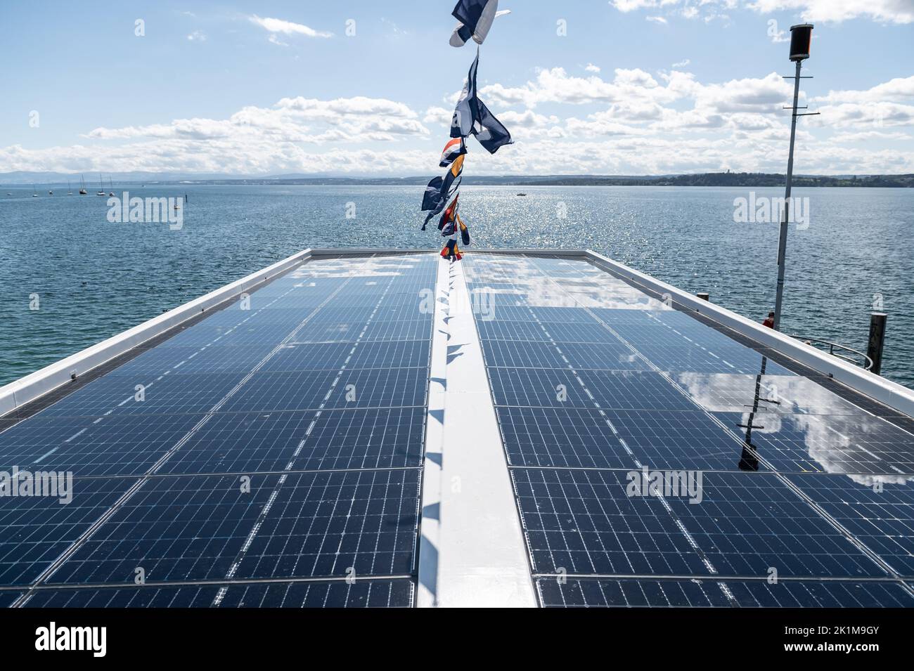 Unteruhldingen, Germany. 19th Sep, 2022. Solar panels are seen on the ...