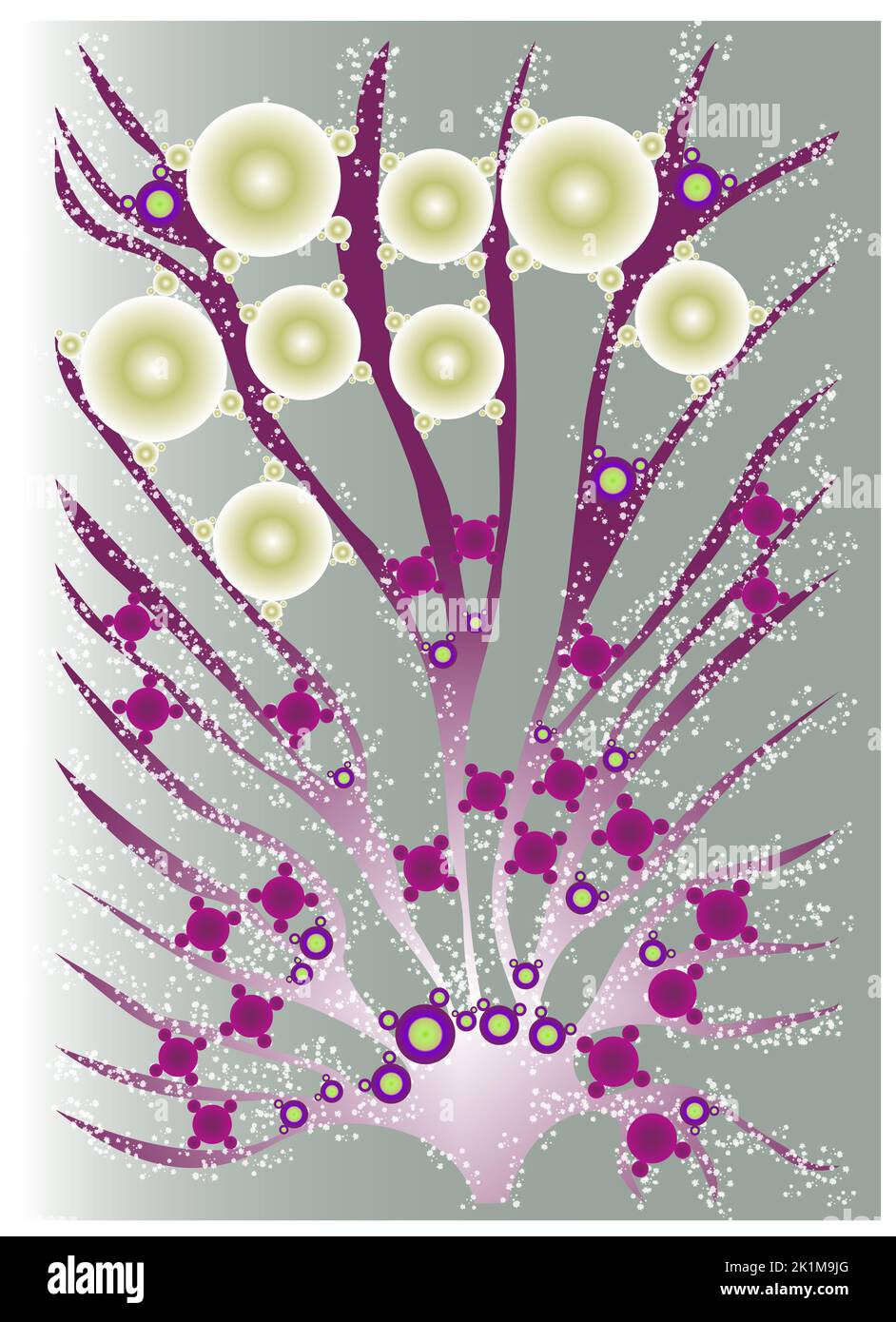 Abstract vector magic fairy drawing, different shapes graphic objects ...