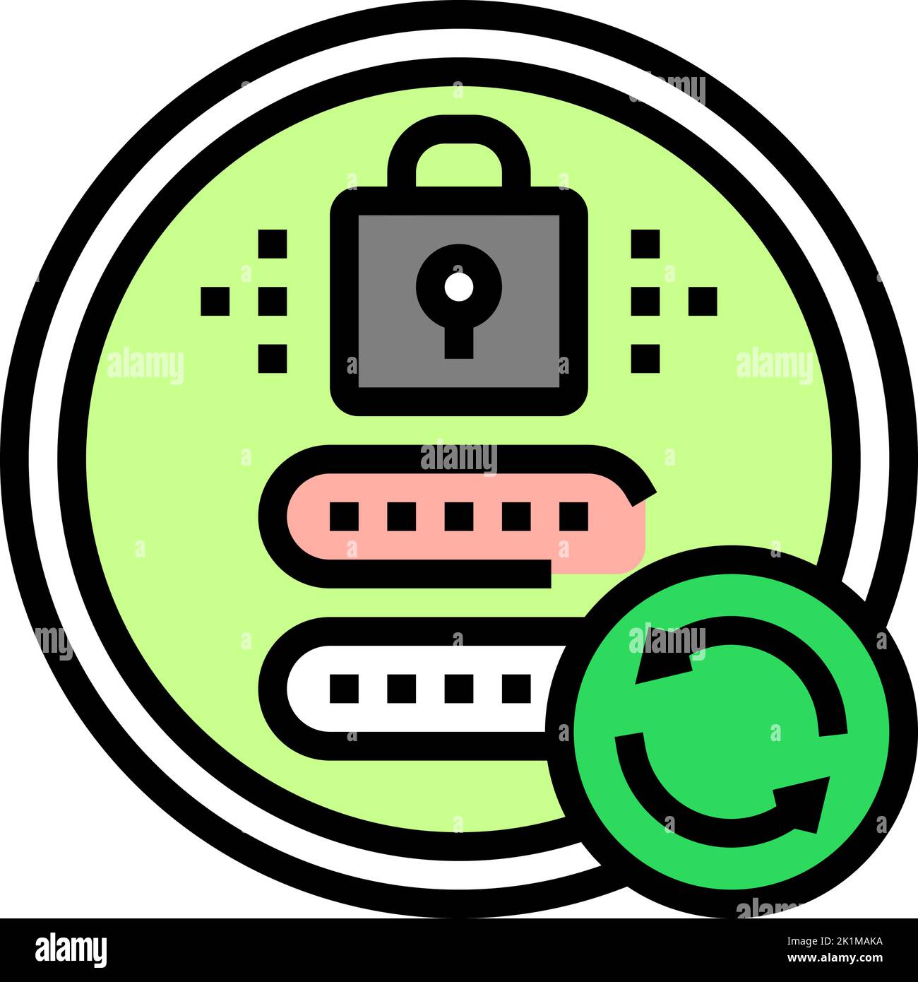 reset password color icon vector illustration Stock Vector Image & Art ...