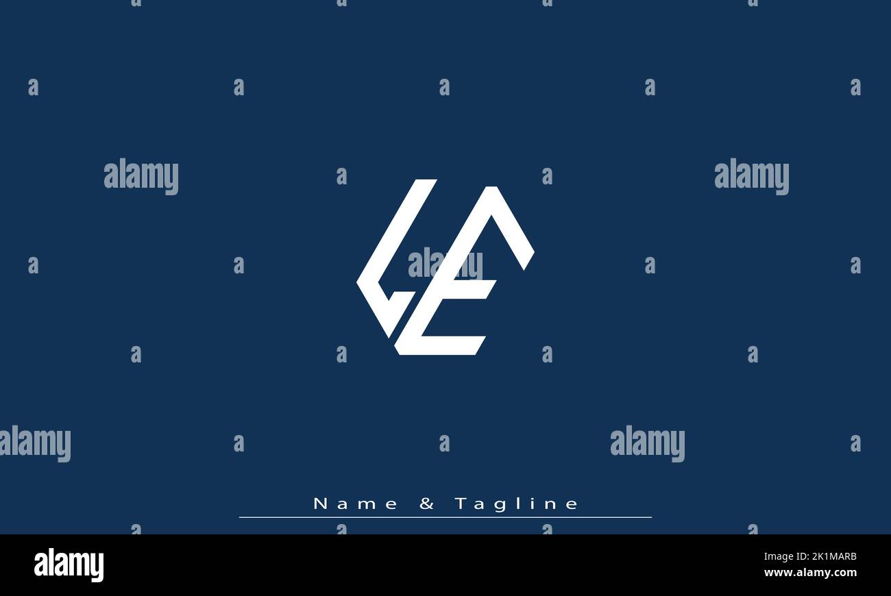 Alphabet letters Initials Monogram logo LE , EL Stock Vector Image ...