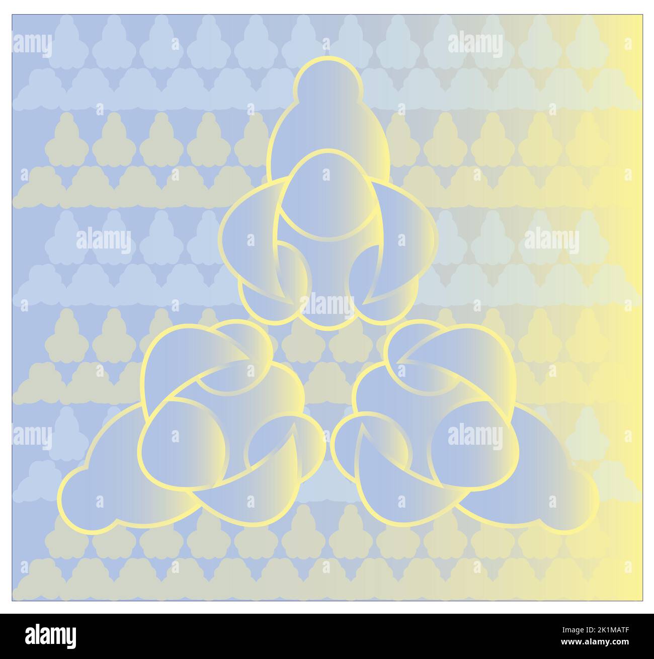 Texture illustration in yellow and blue tones. Can be used to create ...