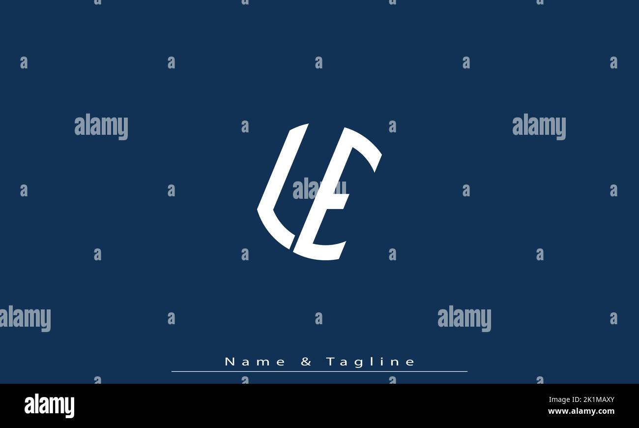 Alphabet letters Initials Monogram logo LE , EL Stock Vector Image & Art - Alamy