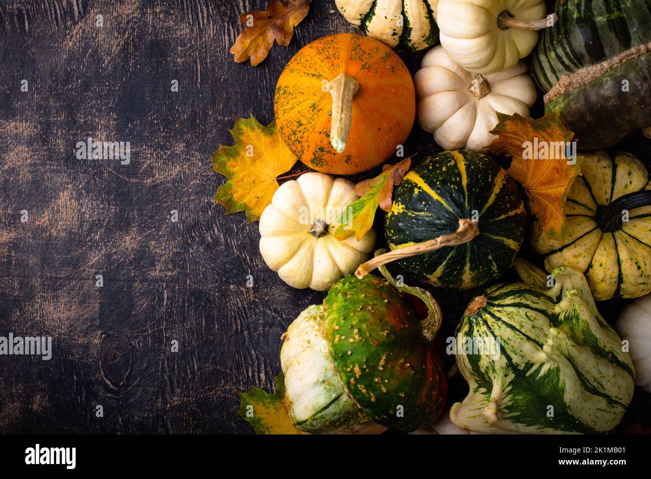 Autumn fall background with pumpkins Stock Photo - Alamy
