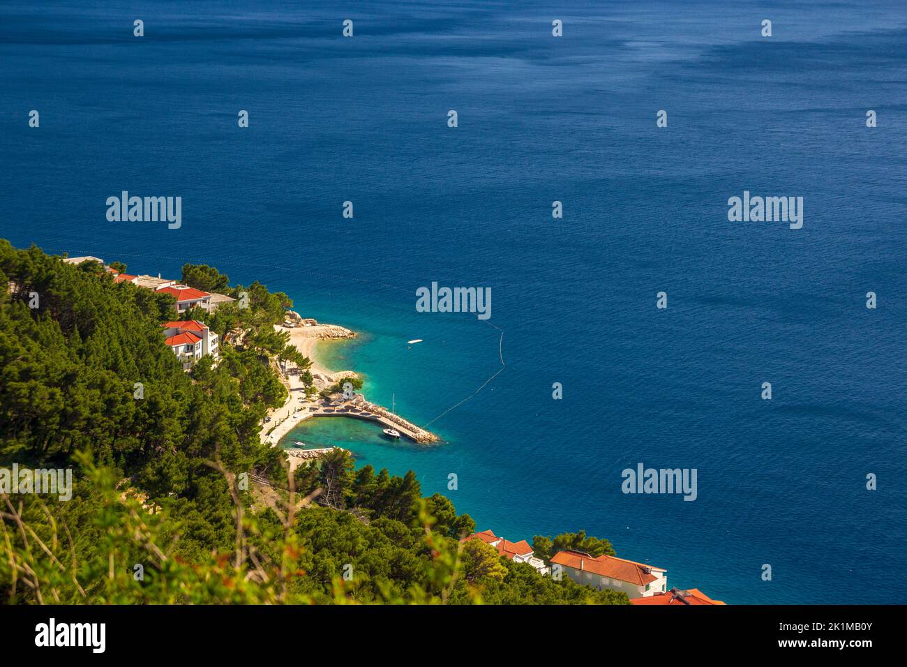 Wonderful Croatian landscape with village and azure water, Adriatic ...