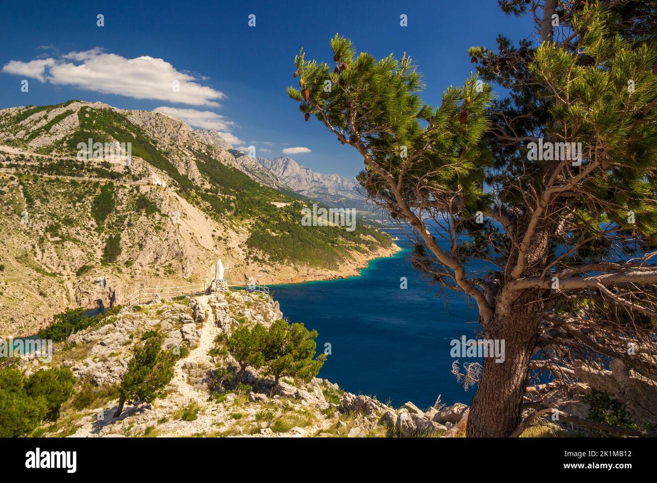 Wonderful Croatian landscape with mountains and azure water, Adriatic ...