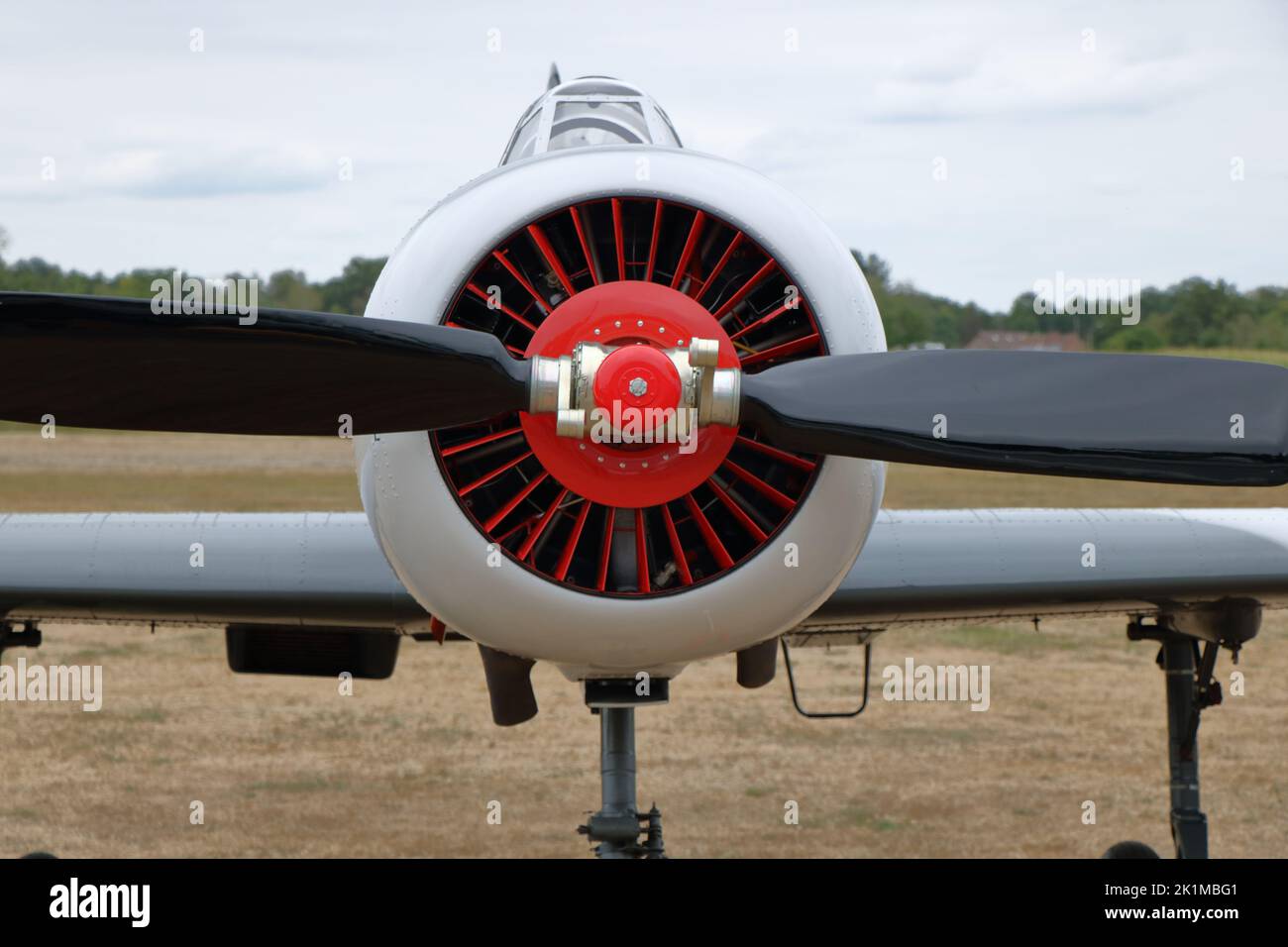 General aviation aircraft on the open door in Kiewit Hasselt, Belgium ...
