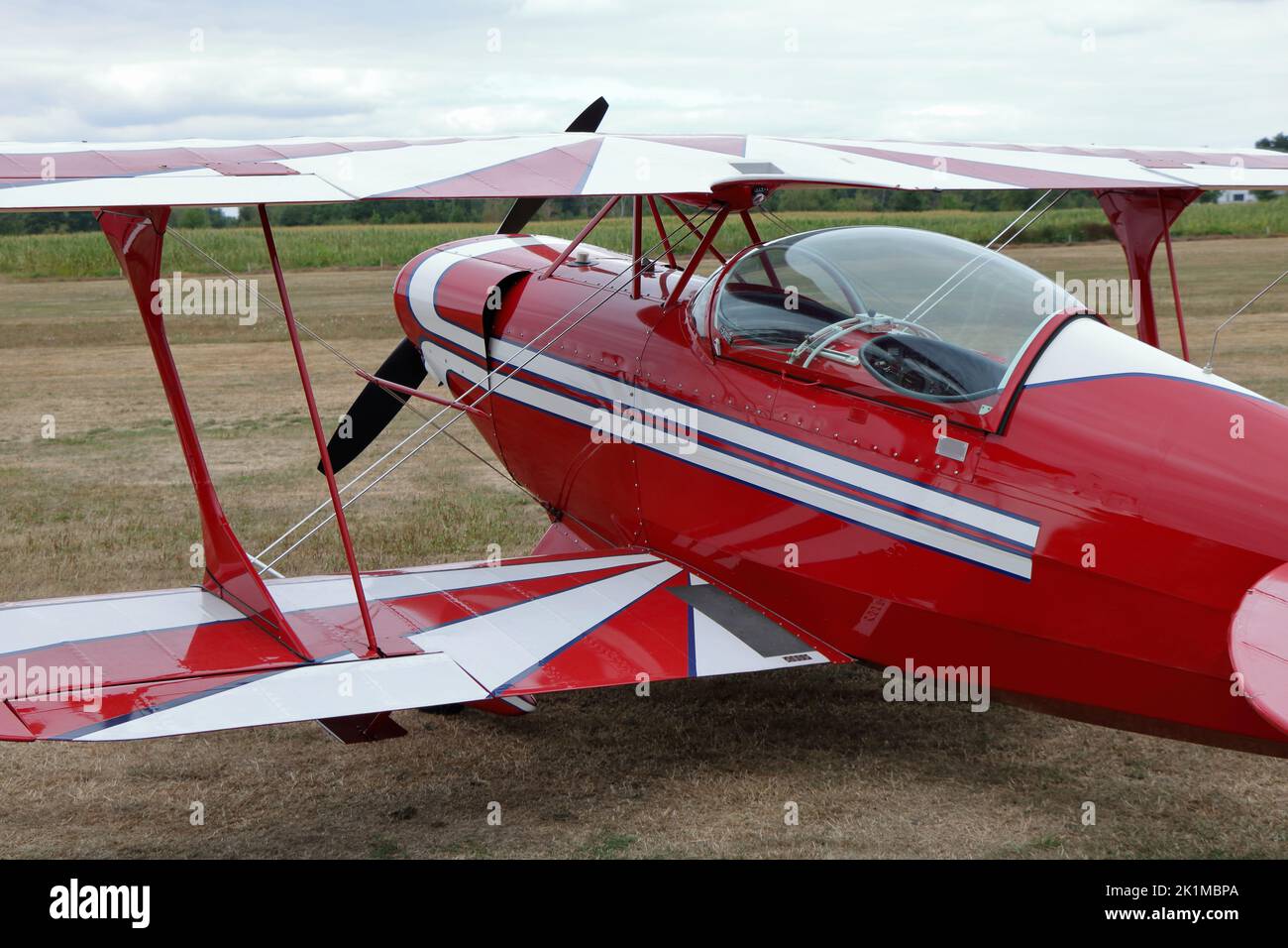 General aviation aircraft on the open door in Kiewit Hasselt, Belgium ...
