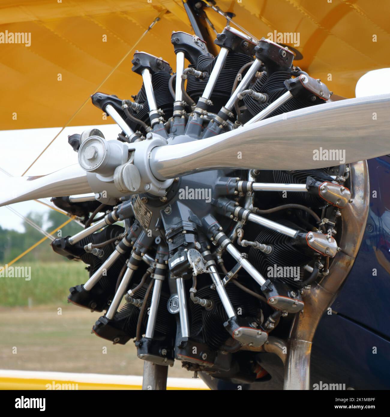 General aviation aircraft on the open door in Kiewit Hasselt, Belgium ...