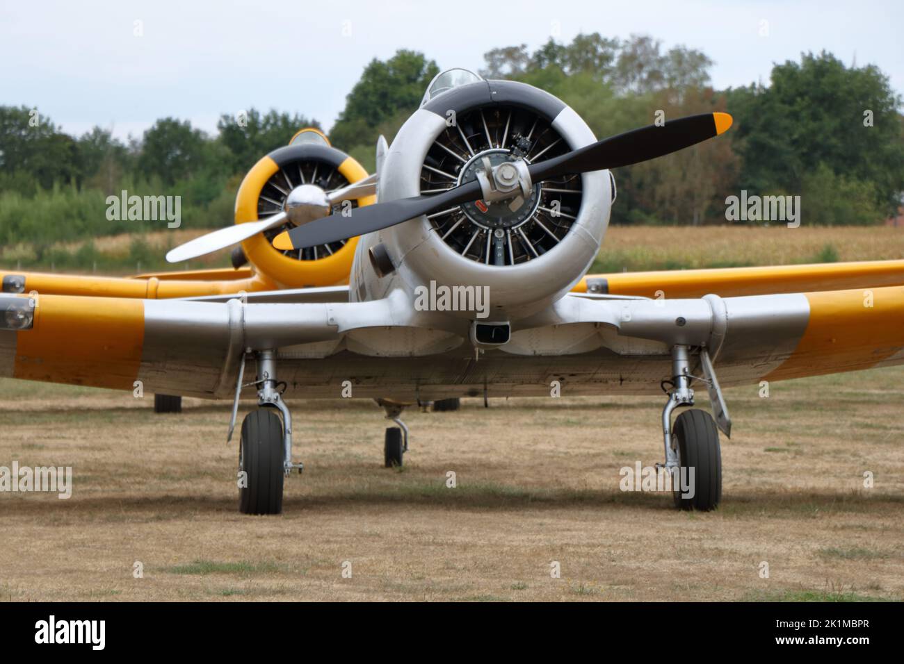 General aviation aircraft on the open door in Kiewit Hasselt, Belgium ...