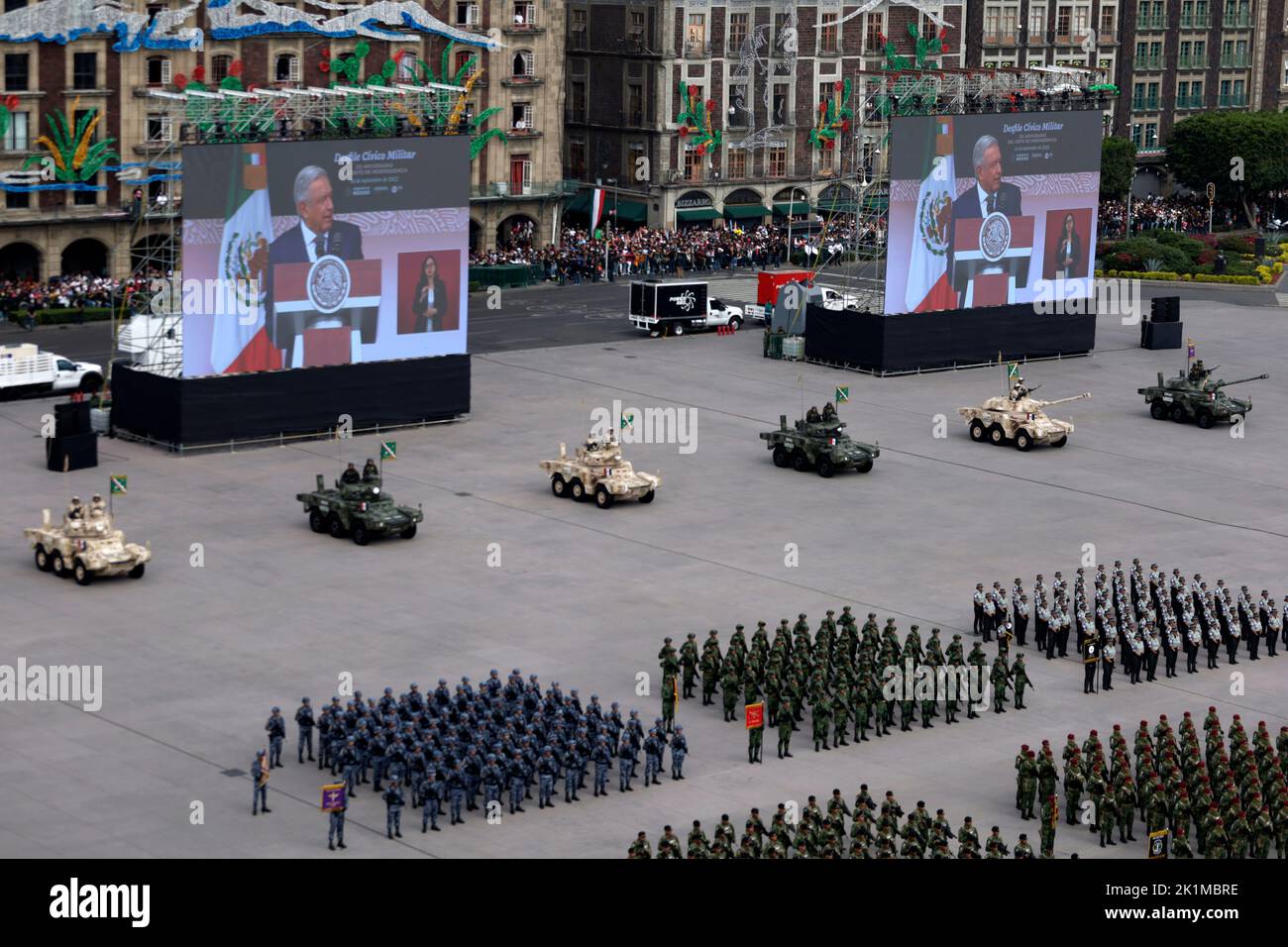September 16, 2022, Mexico City, Mexico: Members of the Armed Forces ...