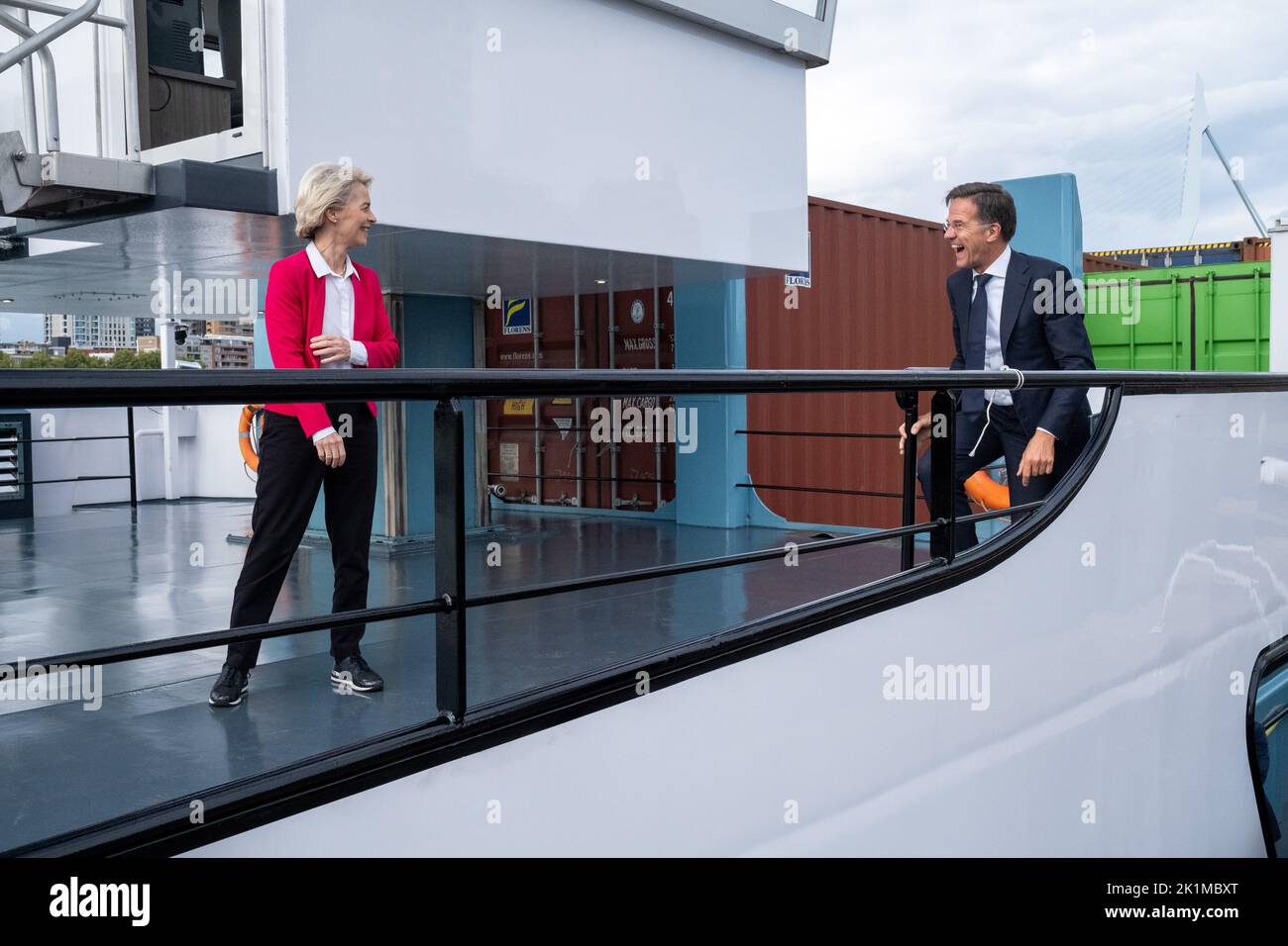 Netherlands, Rotterdam, 2022-09-08. Dutch Prime Minister Mark Rutte and ...