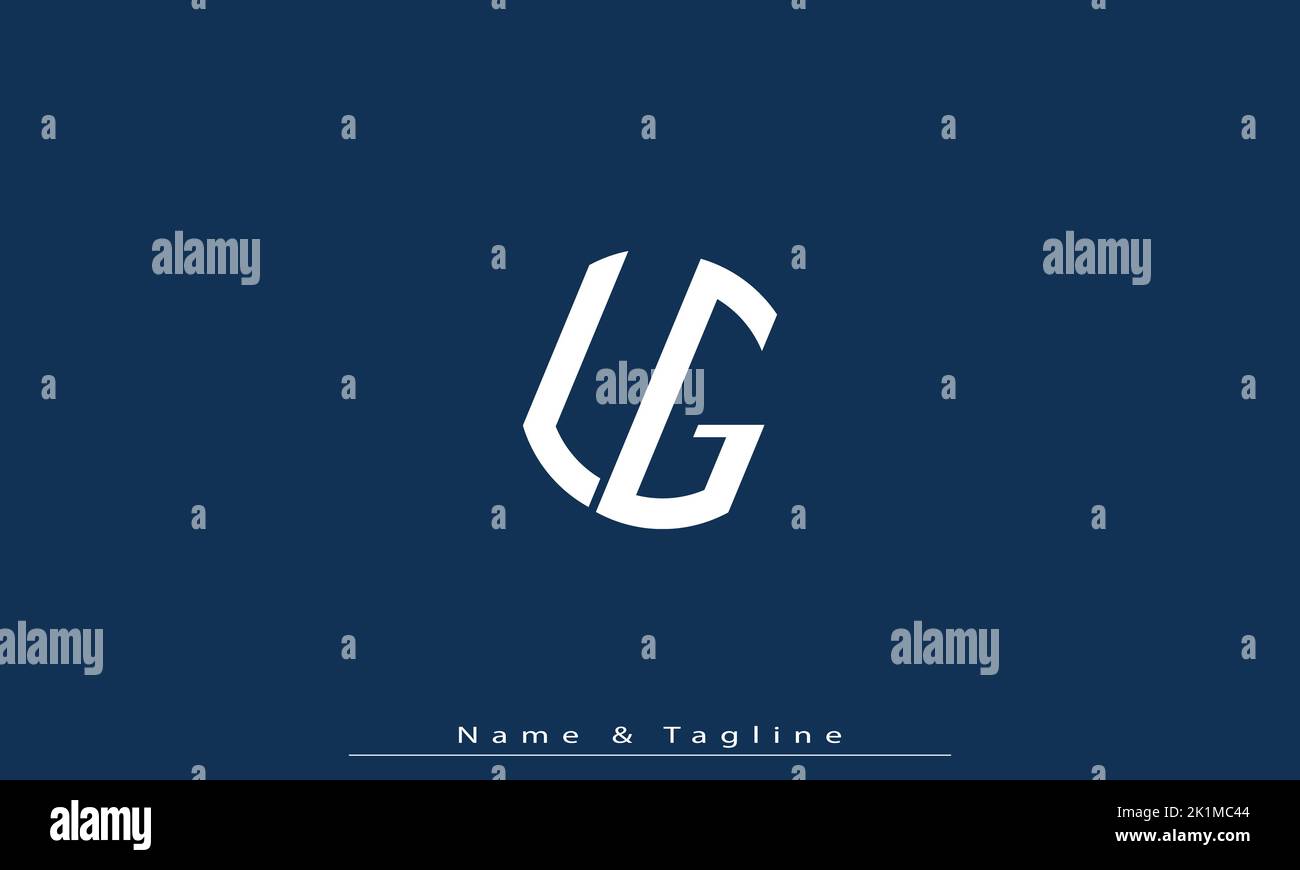 Alphabet letters Initials Monogram logo LG , GL Stock Vector Image ...