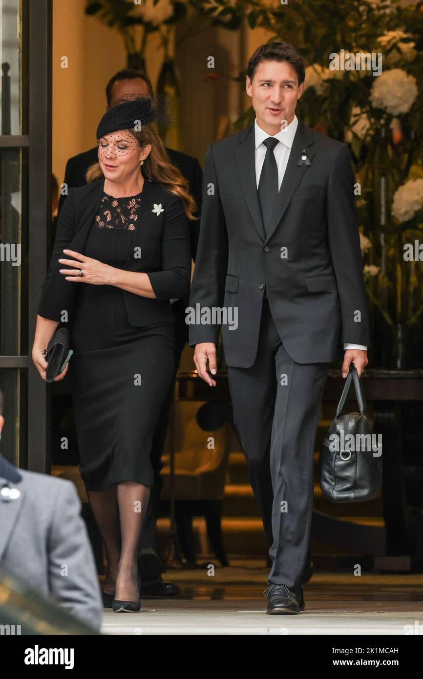 London, UK. 19th Sep, 2022. Canadian prime minister Justin Trudeau, and ...